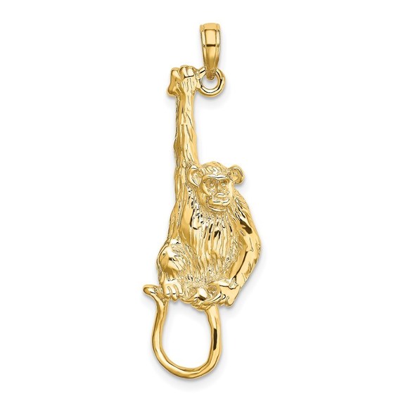 LaneMax | Jewelry | 4k 2d Textured Hanging Monkey Charm | Poshmark